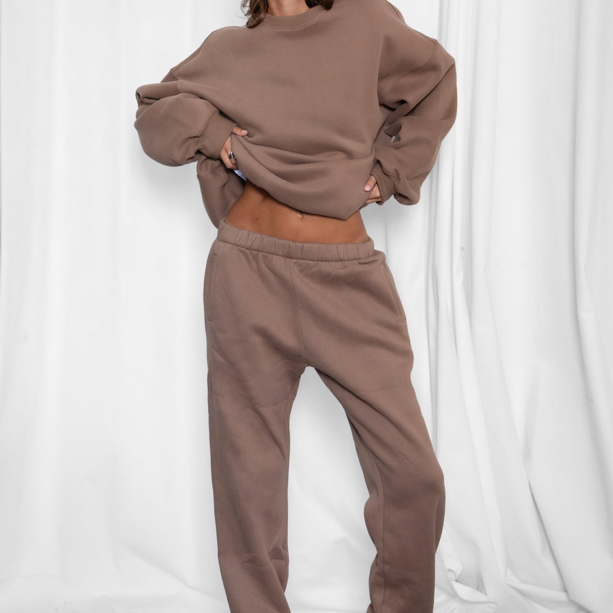 TIC TOC DOVE High Waist Sweatpants – Plush Fleece Comfort and Style ...