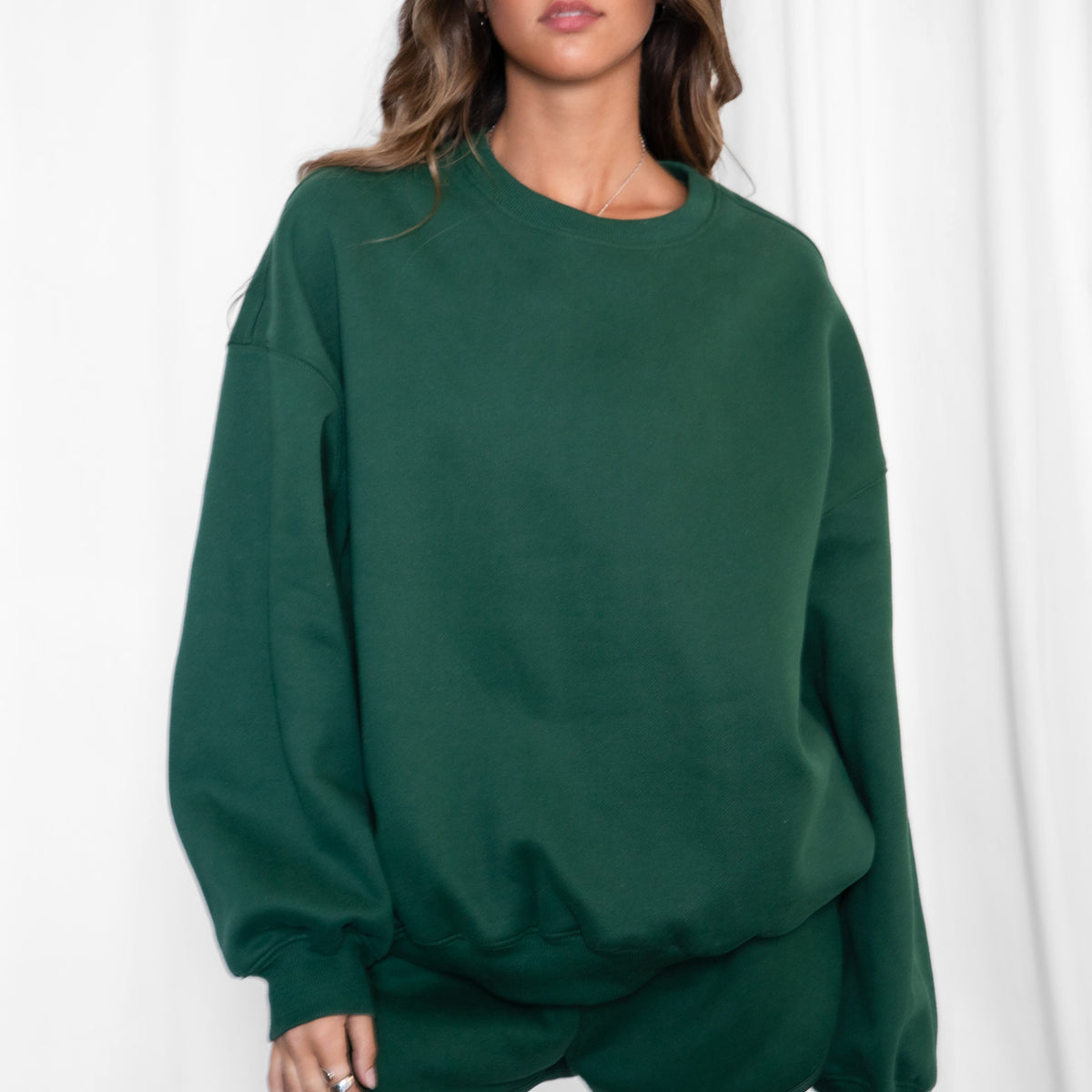 TIC TOC VARSITY Oversized Fleece Crew Neck Pullover – Cozy and Stylish ...