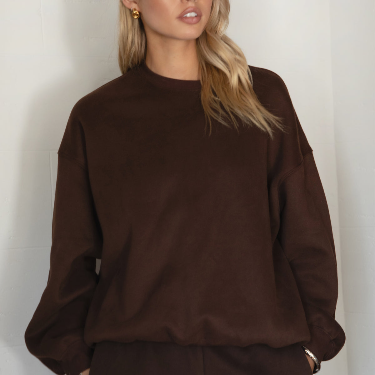TIC TOC VARSITY Oversized Fleece Crew Neck Pullover – Cozy and Stylish ...