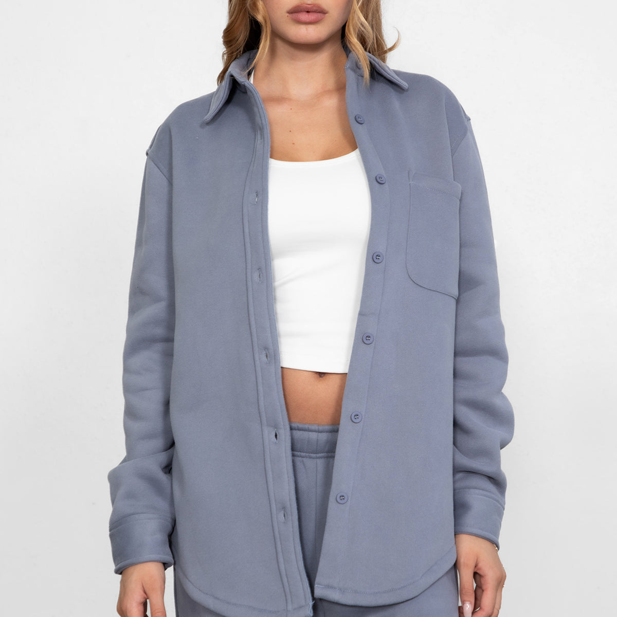 TIC TOC TAYLER Essential Fleece Oversized Shacket – Cozy Button-Up ...